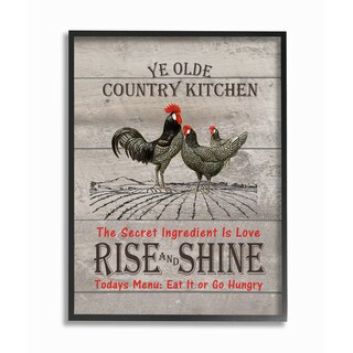 Old Country Kitchen Rise & Shine Framed Giclee Texturized Art - multi ...