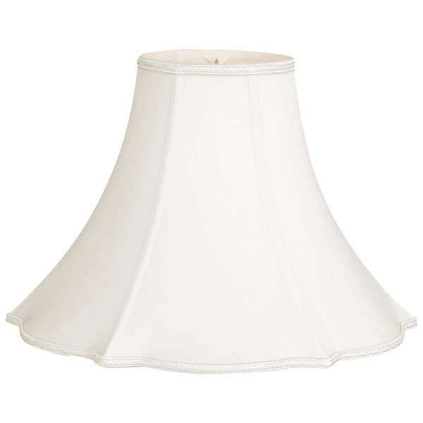 Royal Designs Inverted Scallop Bell Designer Lamp Shade, White, 6 x 16 ...