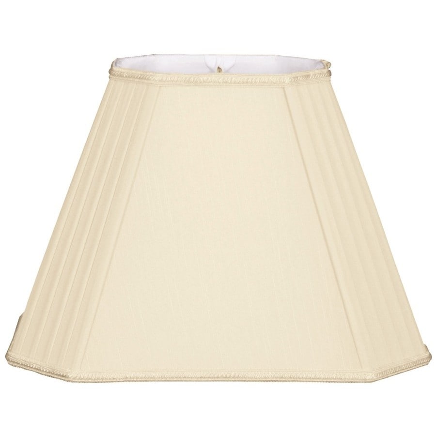 Royal Designs Beige Silk Rectangular Cut-corners Bell Lampshade - Bed ...