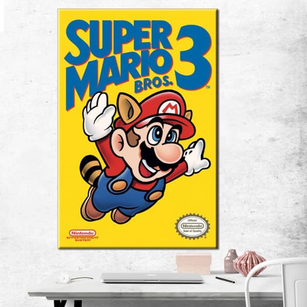 Super Mario Bros 3 Cover Photgraphic Canvas Wall Art by Pyramid America ...