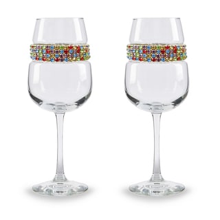 Shimmering Wines by Stemware Designs Wine Glasses in Confetti (Set of 2 ...