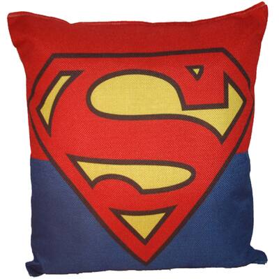 Lillowz Superman Symbol Canvas Throw Pillow 17-inch - Overstock - 15268835