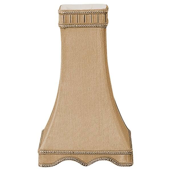 Royal Designs Square Tower Designer Lamp Shade, Antique Gold, 3.5 x 7 x ...