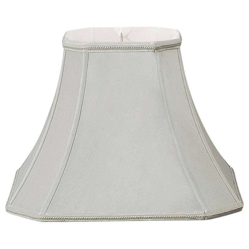 Royal Designs Square Cut Corner Designer Lamp Shade, Grey 5 x 10 x 8.75 ...