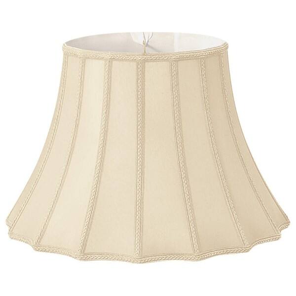 Royal Designs Scalloped Bell with Vertical Piping Designer Lamp Shade ...