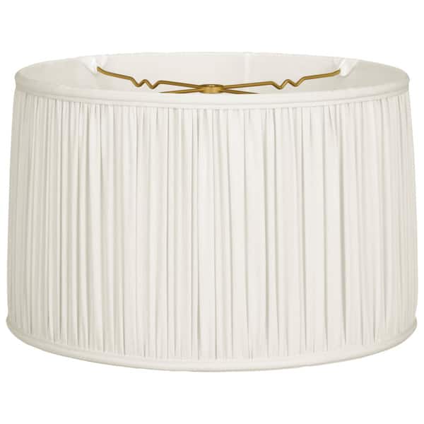 Royal Designs Shallow Drum Gather Pleat Basic Lamp Shade, White, 9 x 10 ...