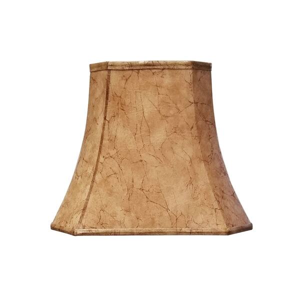 Royal Designs Rectangle Cut Corner Faux Rawhide Lamp Shade, (6 x 8) x ...
