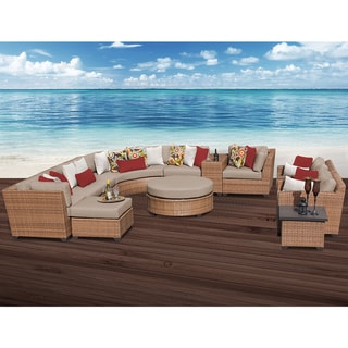 Laguna 12 Piece Outdoor Wicker Patio Furniture Set 12a - Bed Bath ...