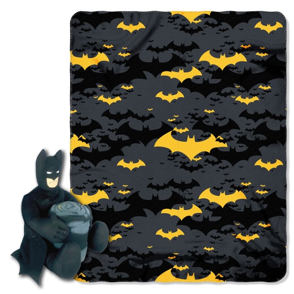 Batman Black Night Throw with Plush Toy - Bed Bath & Beyond - 15283105