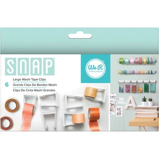 Snap Storage Washi Tape Clips 6/Pkg-Large - Bed Bath & Beyond - 15287227