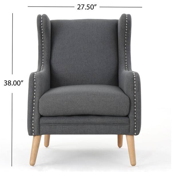 Adeline Studded Fabric Club Accent Chair by Christopher Knight Home ...
