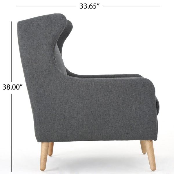 Adeline Studded Fabric Club Accent Chair by Christopher Knight Home ...
