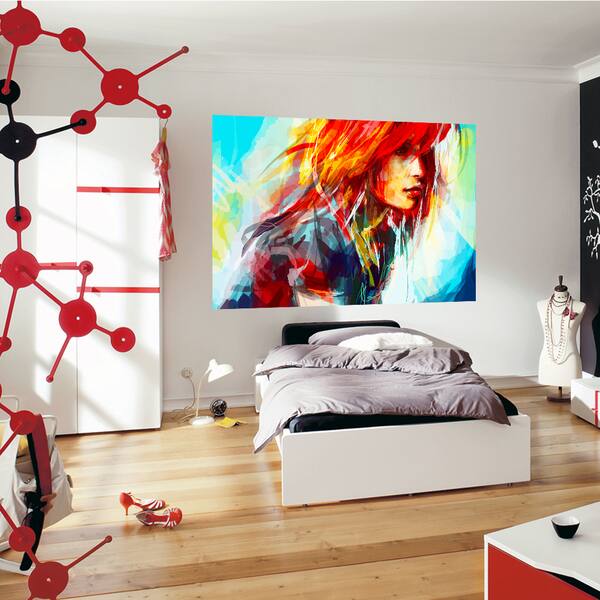 Full Color Girl Portrait Modern Art Full Color Wall Decal Sticker ...
