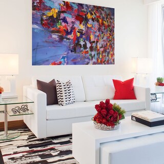 Full Color Abstract Painting Modern Art Full Color Wall Decal Sticker ...