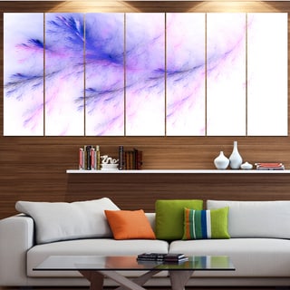 Designart "Bright Blue Veins of Marble" Abstract Wall Art Canvas - Bed ...