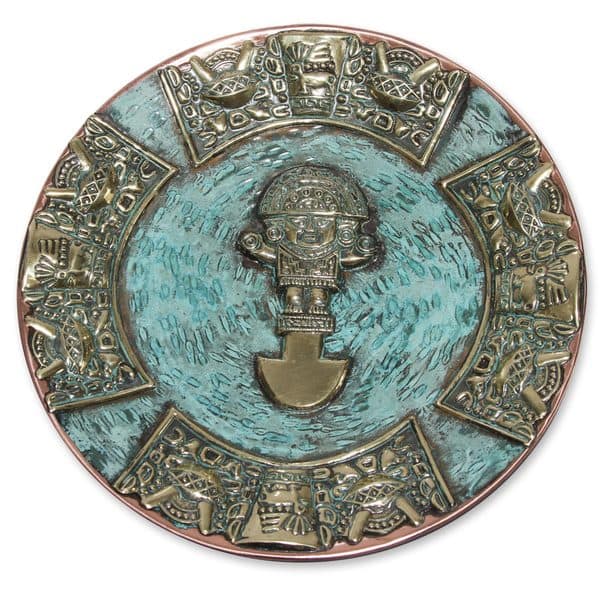 Bronze and Copper Decorative Plate, 'Ceremonial Tumi Blade' (Peru ...