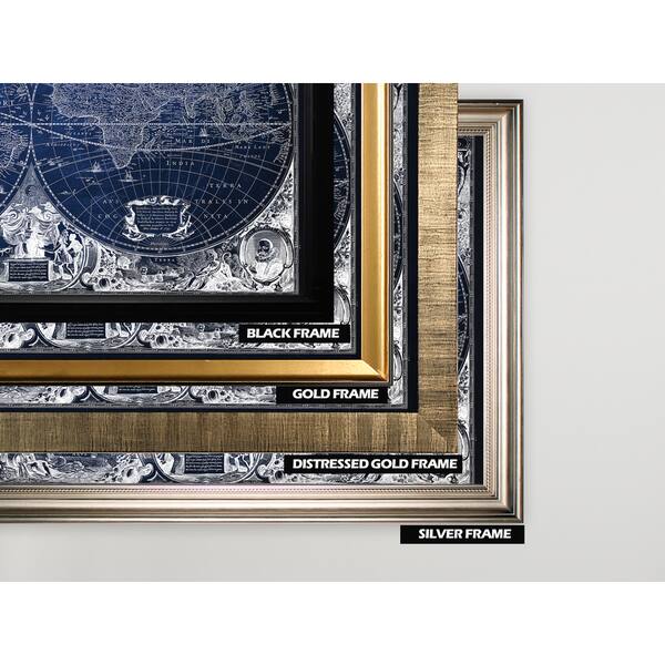 Blue Treasure Map -Silver Frame - Bed Bath & Beyond - 15390738