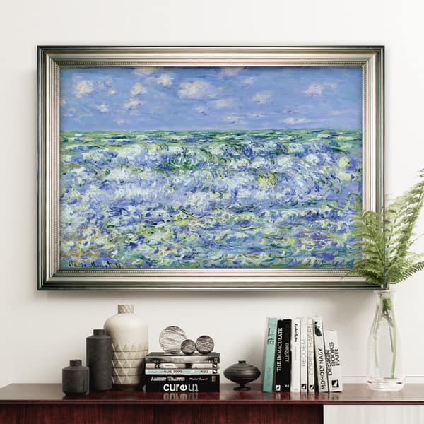 Waves-Breaking -Claude Monet -Silver Frame - On Sale - Bed Bath ...