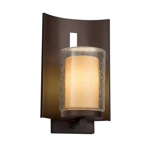 Justice Design Fusion Embark 1-light Dark Bronze Outdoor Wall Sconce ...