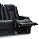 Seatcraft Republic Leather Home Theater Seating Power Recline Sofa with ...