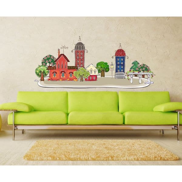 Full Color Magical city Full Color Decal, Full color sticker, colored ...