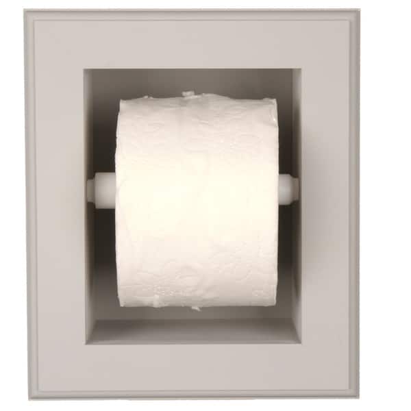 Solid Wood Recessed in wall Bathroom Toilet Paper Holder-Multiple ...