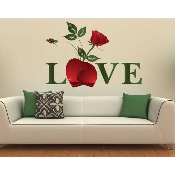 Full Color Love Flower Rose Full Color Decal, Full color sticker ...