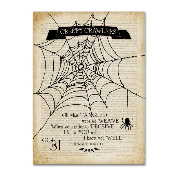 Stephanie Marrott 'Creepy Crawler Spider' Canvas Art - Bed Bath ...