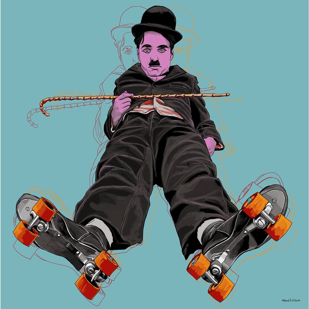 Maxwell Dickson 'Charlie E' Modern Canvas Wall Art - Overstock - 15648019