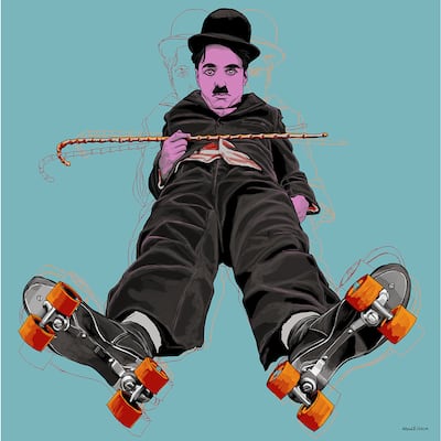 Maxwell Dickson 'Charlie E' Modern Canvas Wall Art - Overstock - 15648019