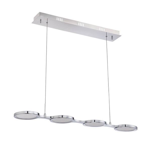 Milan Series Chrome-finish Clear-mesh Diffuser 4-light LED Bar - Bed ...