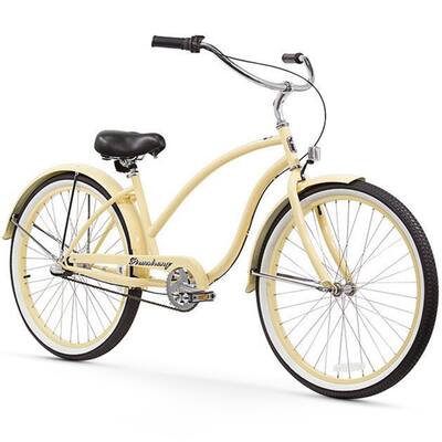 26" Firmstrong Chief Lady Three Speed Beach Cruiser Bicycle, Vanilla ...