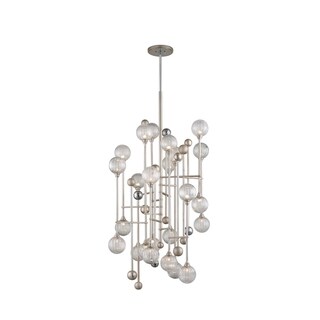 Corbett Lighting Majorette 24-light Silver Leaf Pendant with Polished ...
