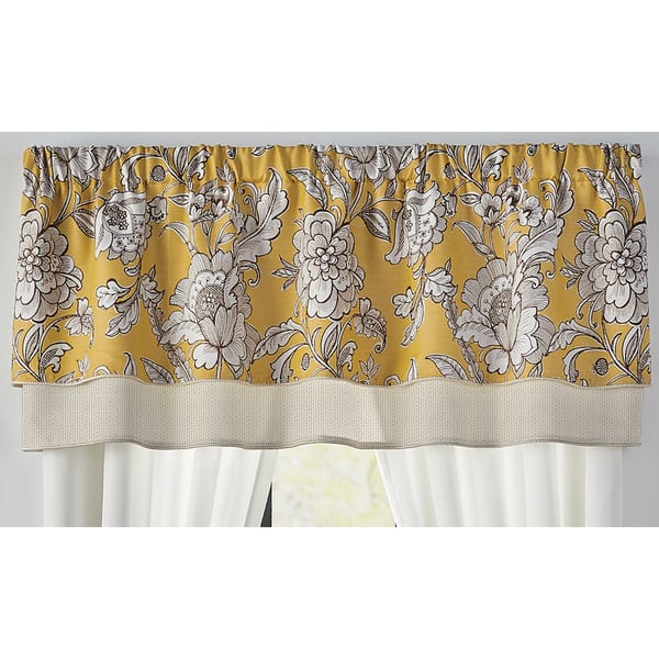 Kassandra Double Layered Valance - 72 x 20 - Bed Bath & Beyond - 15811332