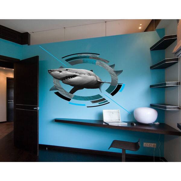 Full Color Shark Full Color Decal, Full color sticker, colored Shark ...
