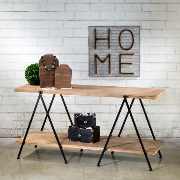 Wood/Metal 2-tier Display Shelf - Bed Bath & Beyond - 15859799