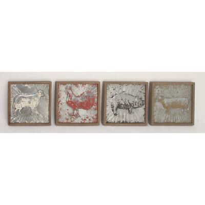Distressed Finish Wall Plaque 4 Assorted - Overstock - 15860834