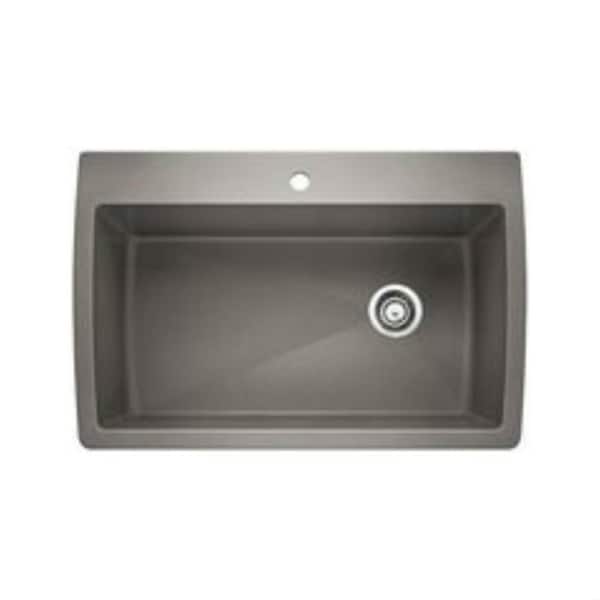 Blanco Diamond 440193 Metallic Grey Super Single Bowl Kitchen Sink ...