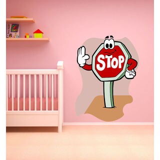 Full Color Stop Sign Full Color Decal, Full color sticker, colored Stop ...