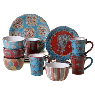 Certified International Spice Route Elephant 16 -Piece Dinnerware Set ...