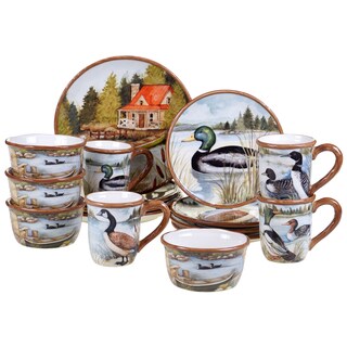 Certified International Lake Life 16 -Piece Dinnerware Set - Bed Bath ...