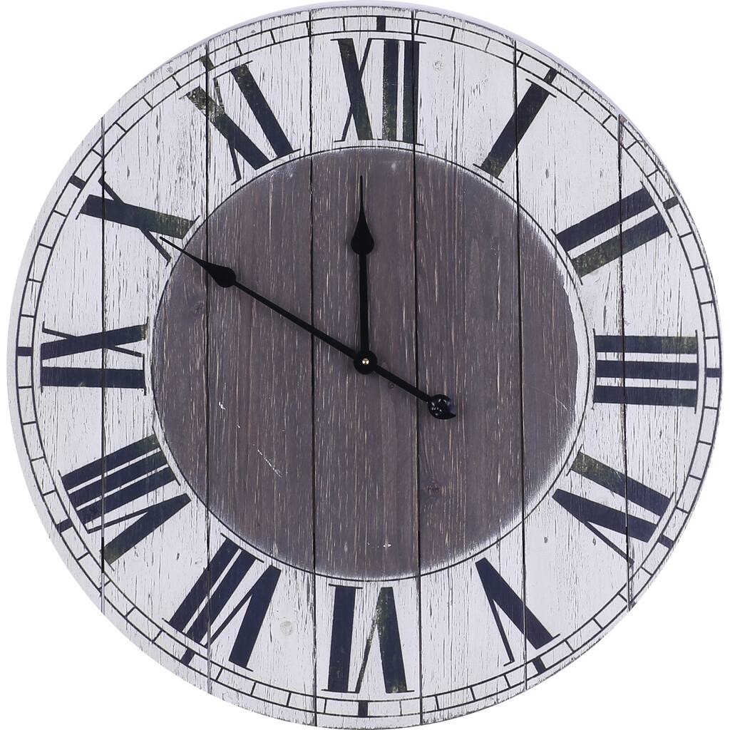 29.5X29.5 Inches Large Oversized Round MDF Silent Wall Clock ...