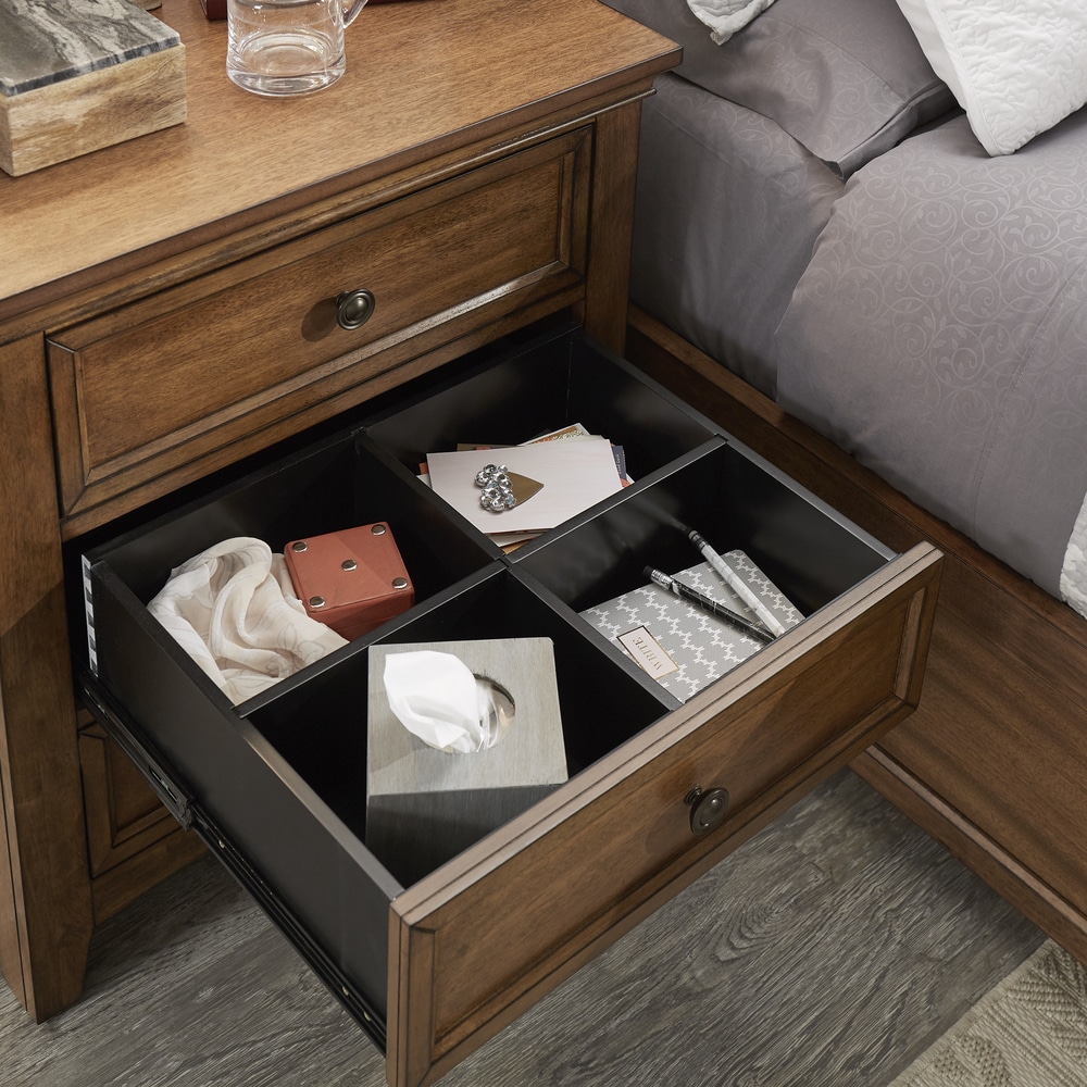 Ediline 3 drawer Wood Modular Storage Nightstand with Charging Station by iNSPIRE Q Classic On Sale Bed Bath Beyond 15926269