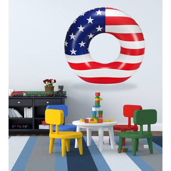 Full Color American flag life ring Sticker Decal (48 x 48) - Bed Bath ...