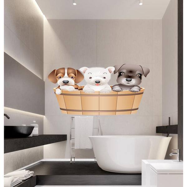 Full Color Dogs puppies Sticker Decal (48 x 65) - Bed Bath & Beyond ...