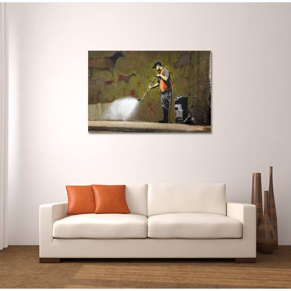 Banksy "Power Washer" Brushed Aluminum Wall Art - Bed Bath & Beyond ...