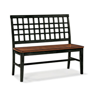 Arlington Black and Java Lattice Back Bench - Bed Bath & Beyond - 15972817