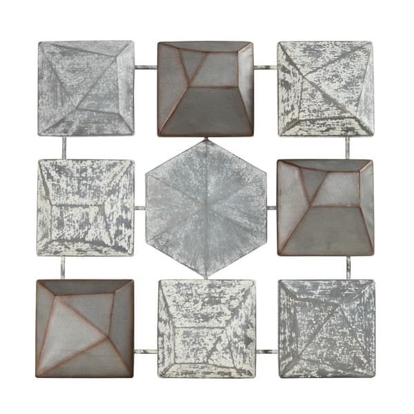 Carbon Loft Grey Metal Wall Decor - Bed Bath & Beyond - 15973823