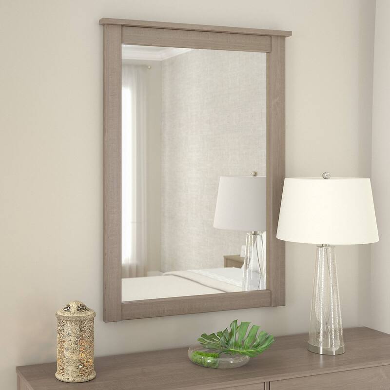 Ash Grey Mirror - 31.57"W x 1.77"D x 43.23"H - Ash Grey - 31.57"W x 1. ...