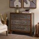 Madison Park Alban Brown Multi/ Walnut Faux Leather 3 Drawer Chest ...